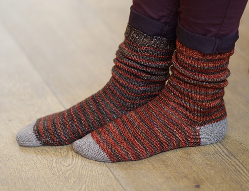 Ravelry: toe up afterthought heel socks pattern by Juju Vail