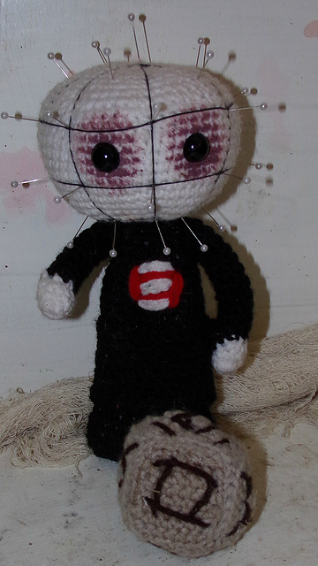 Ravelry: Pinhead the Mini Hugging Cenobite pattern by Greybriar Hollow