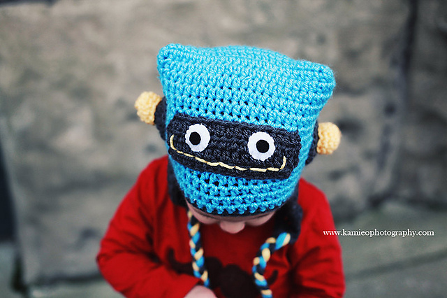 Ravelry: Just Be Happy Robot Hat pattern by Alessandra Hayden