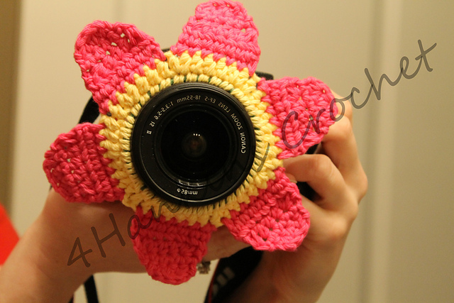 Ravelry: Flower Camera Buddy pattern by Kristin Hankins