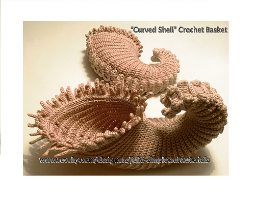Ravelry: Curved Shell Basket pattern by Julia SimpleCraftTutorials