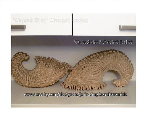 Ravelry: Curved Shell Basket pattern by Julia SimpleCraftTutorials