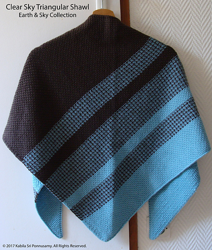 Ravelry: Clear Sky Triangular Shawl pattern by Kabila Sri Ponnusamy