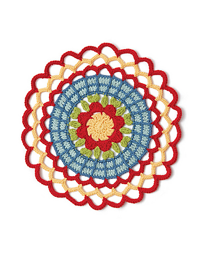 Ravelry: Picaresque Poppy Mandala pattern by Melinda Miller