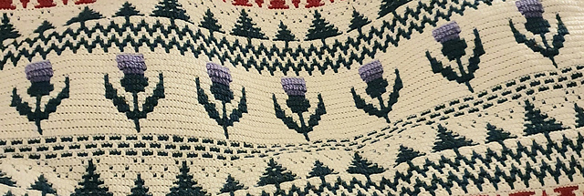 Ravelry: Scottish Thistles in Mosaic Overlay pattern by Karen Kirk