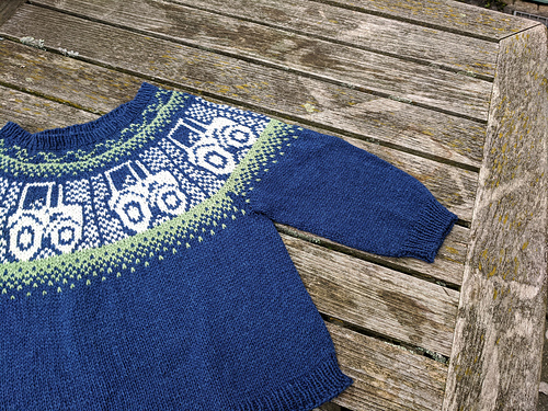 Ravelry: Tractor Pulling Stars Sweater pattern by Katherine Paddison