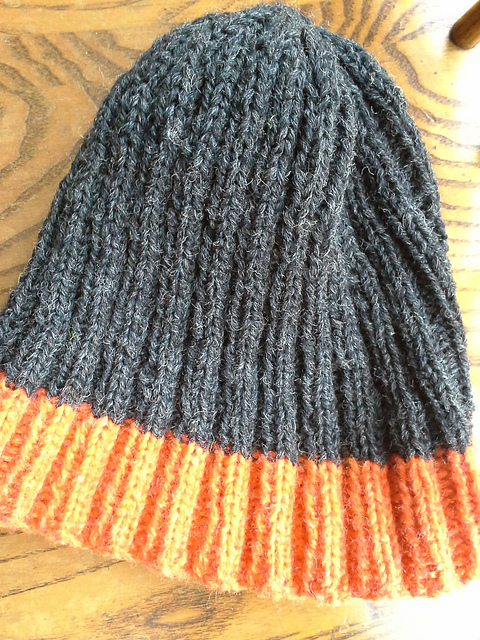 Ravelry: katesh12's Seaman Hat (black and orange)