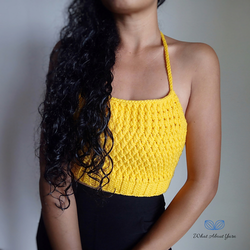 Ravelry: Textured Halter Top pattern by What About Yarn
