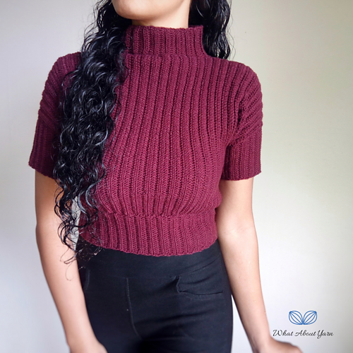 Ravelry: Mock Neck Casual Top pattern by What About Yarn