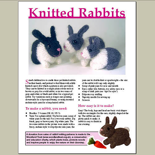Ravelry: Knitted pet bunny rabbits pattern by Kath Dalmeny