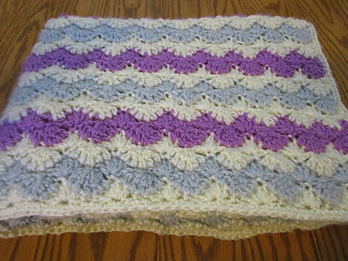 Ravelry: Zig Zag Shells Blanket pattern by Kathie Sew Happy
