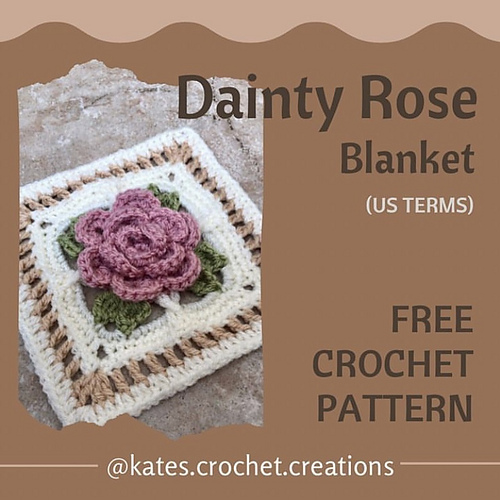 Ravelry: Dainty Rose Square pattern by Katy Mitchell