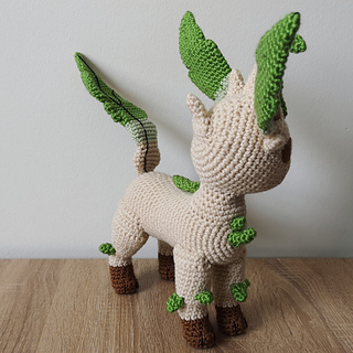 Ravelry: Pokemon Leafeon pattern by Kayla Shea.