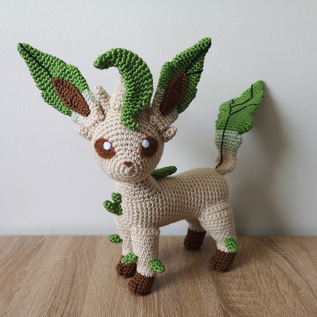 Ravelry: Pokemon Leafeon pattern by Kayla Shea.