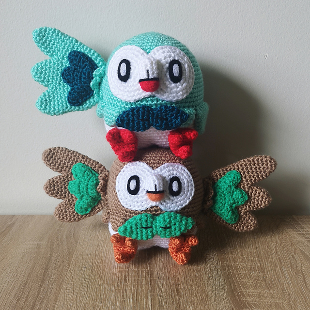 Ravelry: Pokemon Rowlet pattern by Kayla Shea.