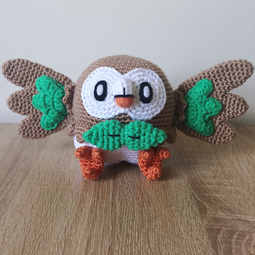 Ravelry: Pokemon Rowlet pattern by Kayla Shea.