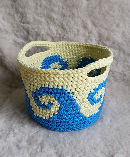 Ravelry: Sea Waves Basket pattern by Raffaella Tassoni