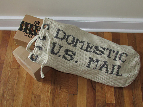 Ravelry: Mail Bag and Stamp Hat pattern by Sick 'Lil Monkeys