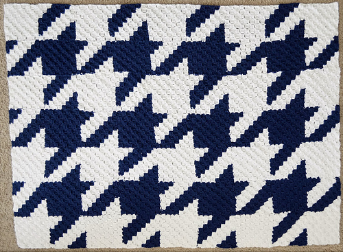 Ravelry: Large Houndstooth Crochet Throw pattern by Kendra Lusty