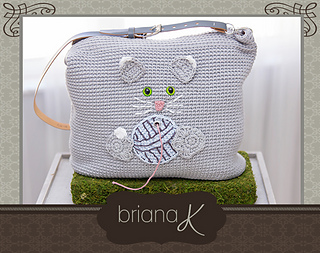 Ravelry: Cat Yarn Project Bag pattern by Briana K Designs