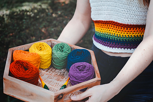 Ravelry: Rainbow Crochet Top pattern by Briana K Designs
