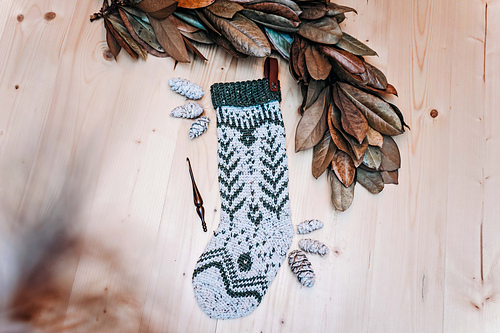 Ravelry: White Spruce Crochet Stocking pattern by Briana K Designs