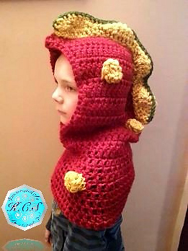 Ravelry: Dragon Hooded Cowl pattern by Briana K Designs