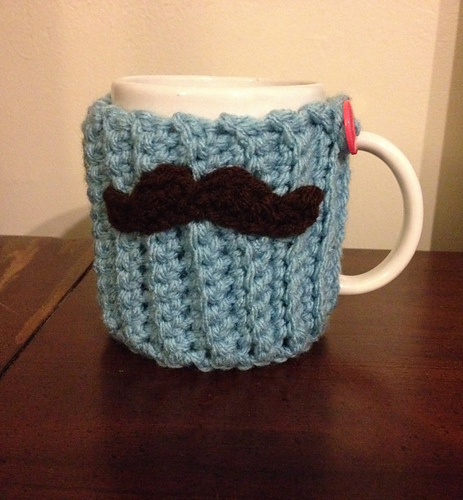 Ravelry: Mustache Mug Hug pattern by Michele Wilcox