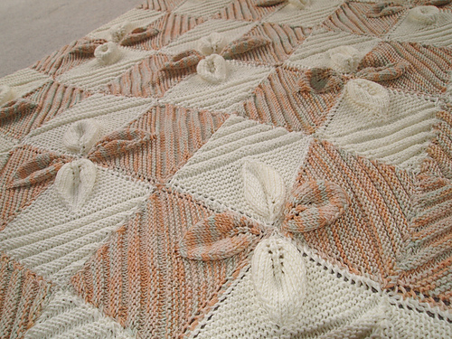 Ravelry: 3806 Leaf Pattern Blanket and Pillow Sham pattern by Sirdar