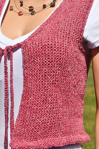Ravelry: Easy Tie Front Vest pattern by Kim Guzman