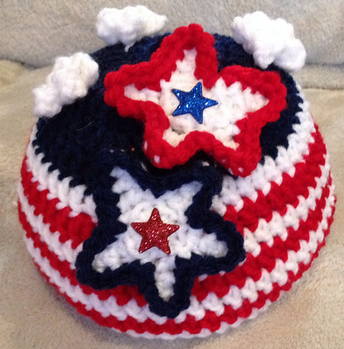 Ravelry: Patriotic American Flag Hat pattern by Katerina Cohee