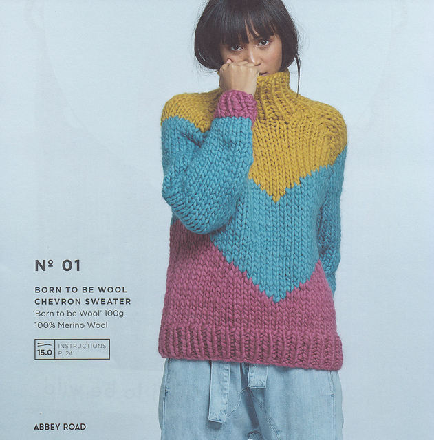 Ravelry: No. 01 Born to Be Wool Chevron Sweater pattern by Spotlight