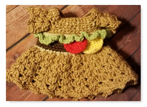 Ravelry: Pookie's Cheeseburger Dress pattern by Kelli's Kreations