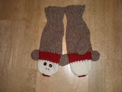 Ravelry: Sock Monkey Mittens pattern by Kay LeTourneau