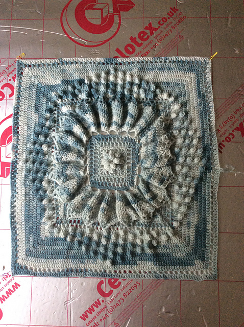 Ravelry: Square in Rosette and Tuft Pattern pattern by Weldons