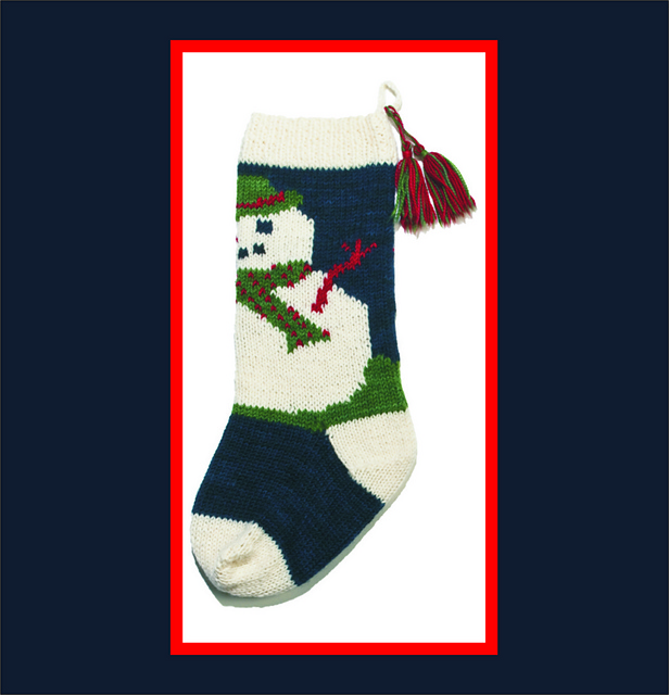 Ravelry: The Snowman Christmas Stocking pattern by Robin Denney