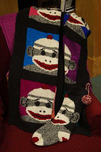 Ravelry: Sock Monkey Christmas Stocking pattern by Robin Denney