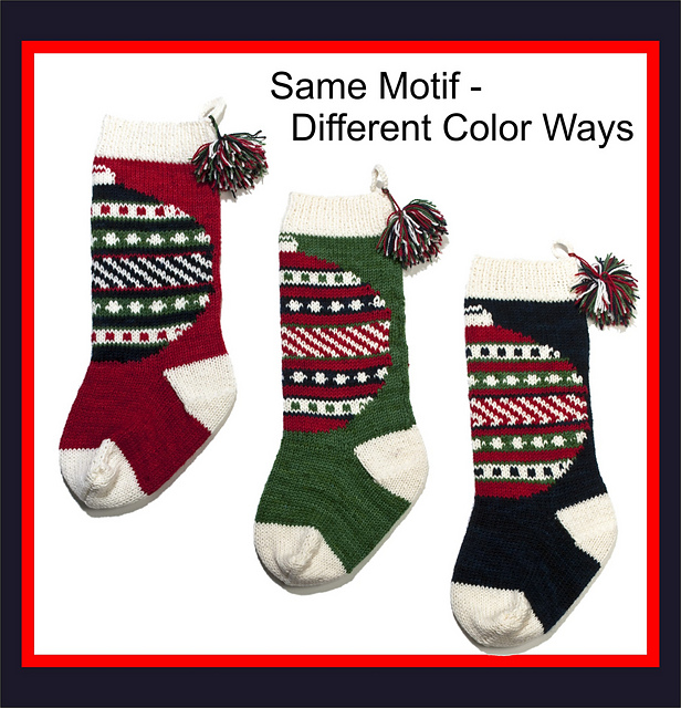 Ravelry: Christmas Stockings - 3 Color Ways pattern by Robin Denney