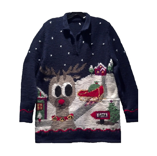 Ravelry: Rudi's First Run Christmas Sweater pattern by Robin Denney