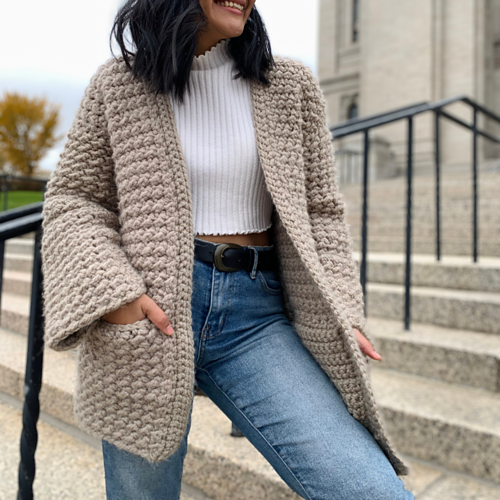 Ravelry: Even moss stitch sweater pattern by Wannipa Yunker