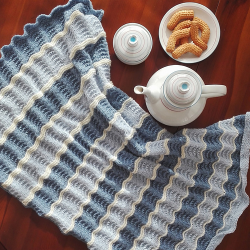 Ravelry: Waves baby blanket pattern by Knitting For Breakfast