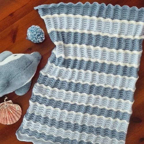 Ravelry: Waves baby blanket pattern by Knitting For Breakfast