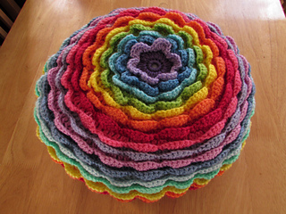 Ravelry: knitncrochetmad's Blooming Flower Cushion