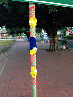Ravelry: knitnightly's Simpsons yarn bomb!