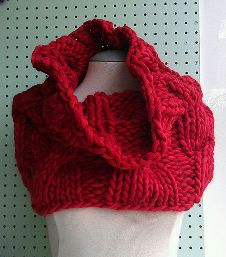 Ravelry: Easy Loose Cabled Cowl pattern by Haley Waxberg
