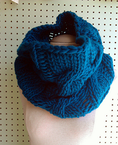 Ravelry: Easy Loose Cabled Cowl pattern by Haley Waxberg