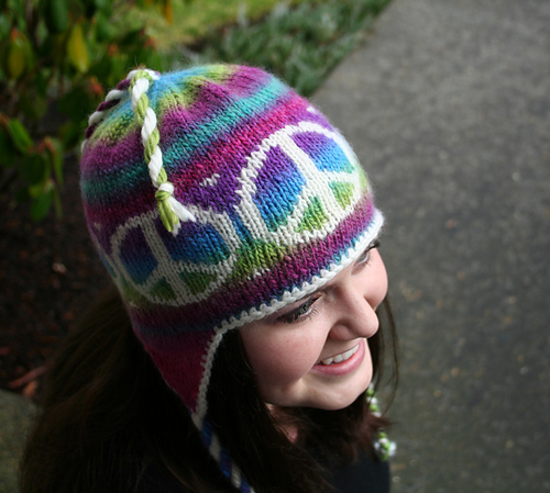 Ravelry: Peace Out Earflap Hat pattern by Marinda Lariz