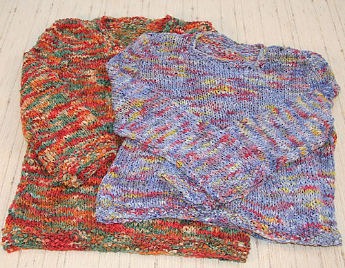 Ravelry: Watercolor Ribbon Sweater pattern by Knitted Moon Designs