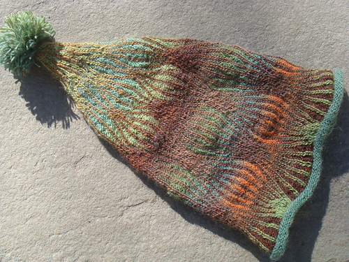 Ravelry: Crazy Rib Hat#3 Sunspot Stocking Cap pattern by Bev Pilarzyk