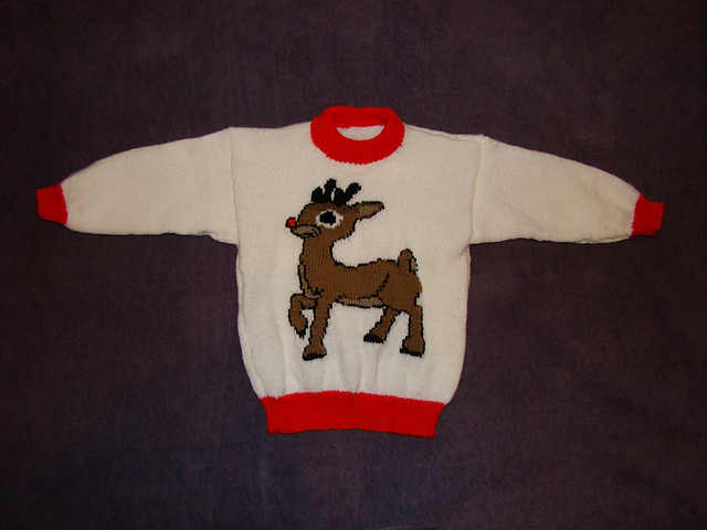 Ravelry: Christmas Rudolph Reindeer Jumper / Sweater Knitting Pattern ...